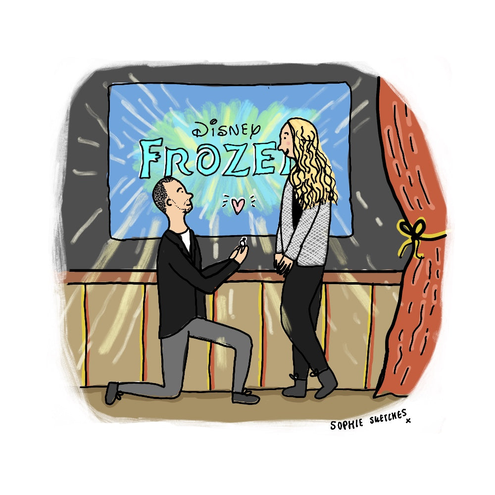 Emily and Bens Magical Disney Frozen Proposal - Ethica Diamonds
